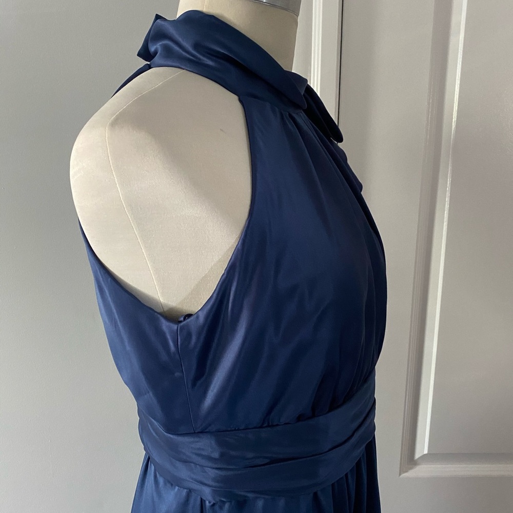 Tj Maxx French Blue Charmeuse Evening Gown - Gem